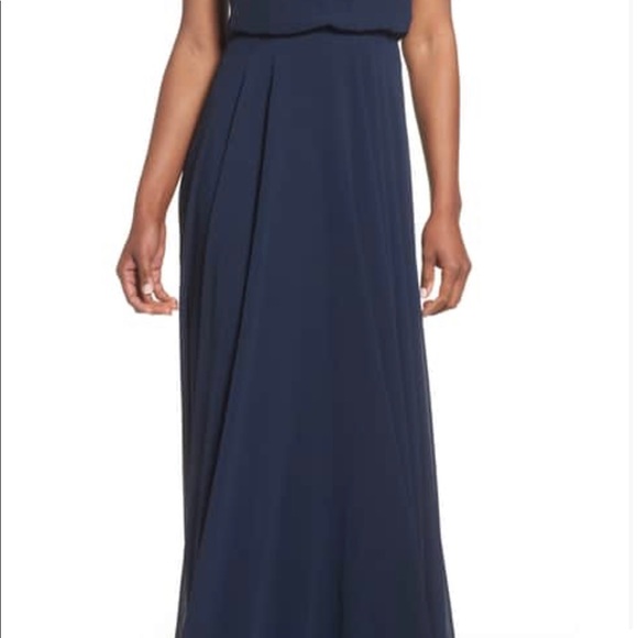 Jenny Yoo | Dresses | Jenny Yoo Inesse Chiffon Spaghetti Strap Navy ...